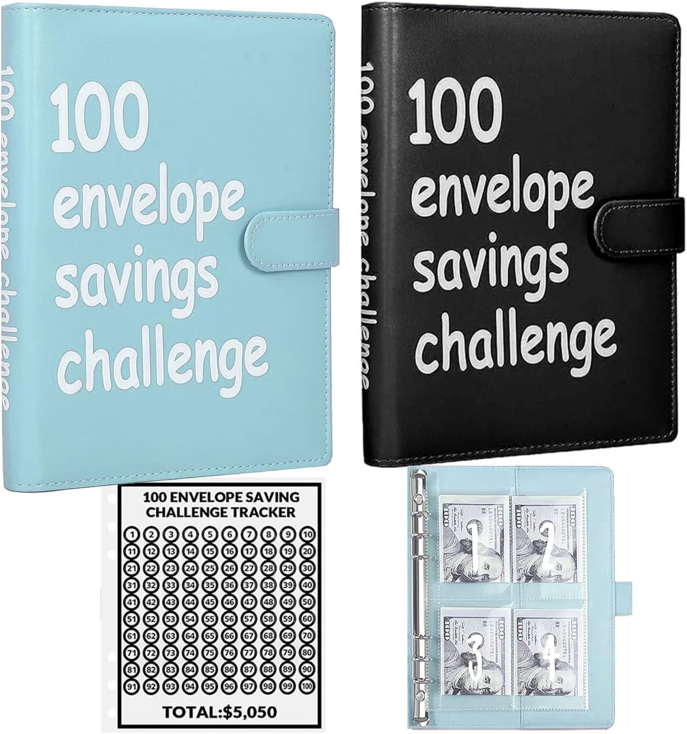 Amazon.com : LOFTPLUS 100 Envelopes Money Saving Challenge, Money ...