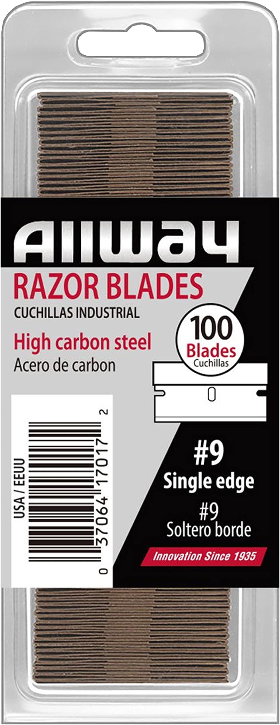 Amazon.com: ALLWAY SEB100VP #9 Single-Edge Razor Blades, 100 Pack ...