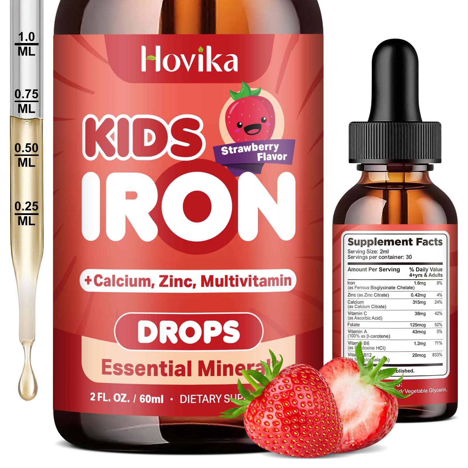 Amazon.com: Liquid Iron Supplement for Kids & Women Men - with Calcium ...