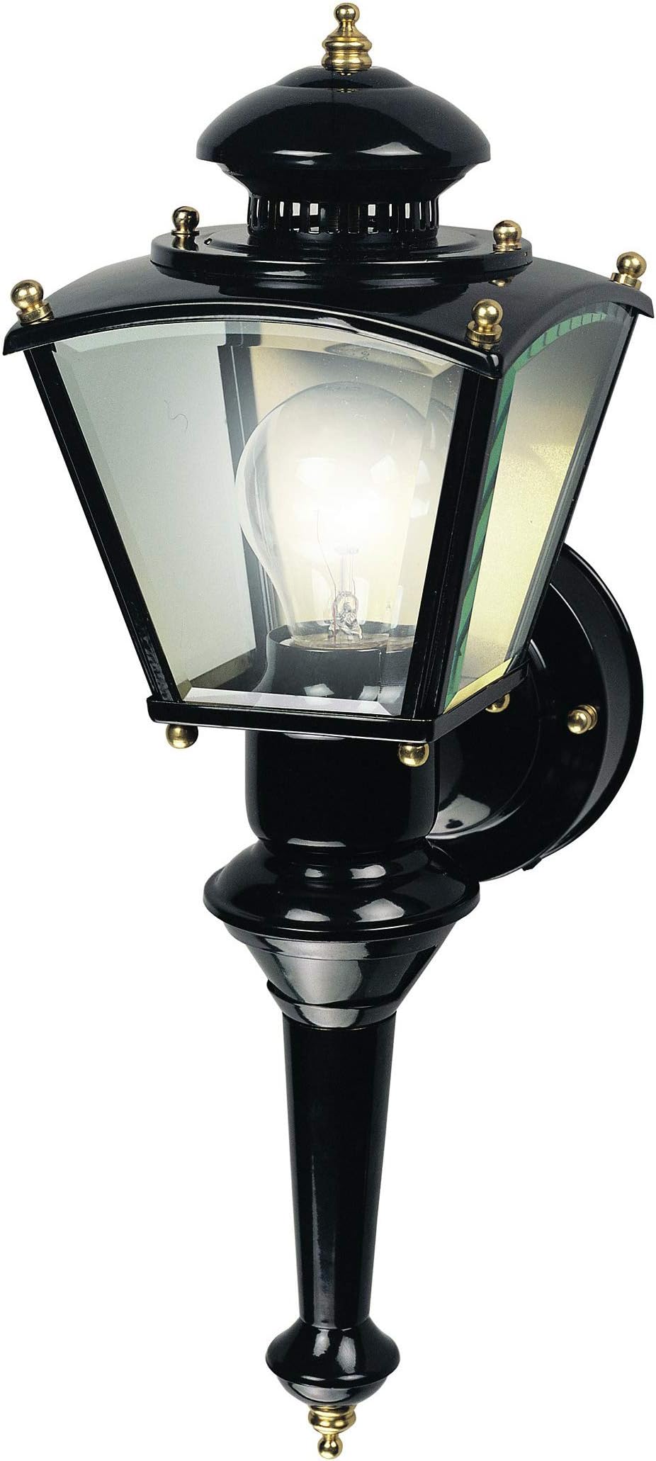 Heath HZ-4150-BK Zenith Motion-Activated Four-Sided Coach Light, Black ...