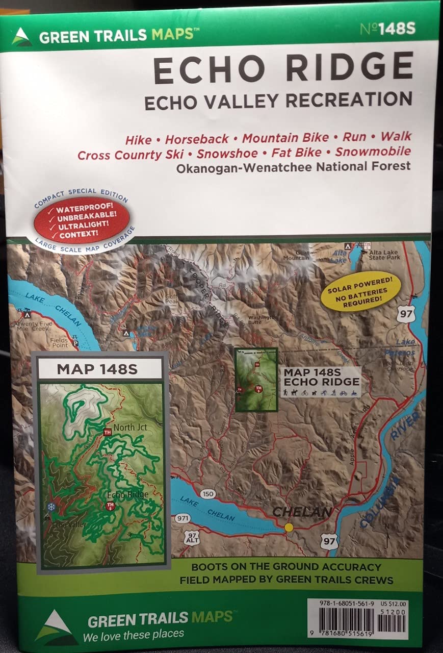 Echo Ridge Echo Valley Recreation (WA) detailed trail map: staff ...