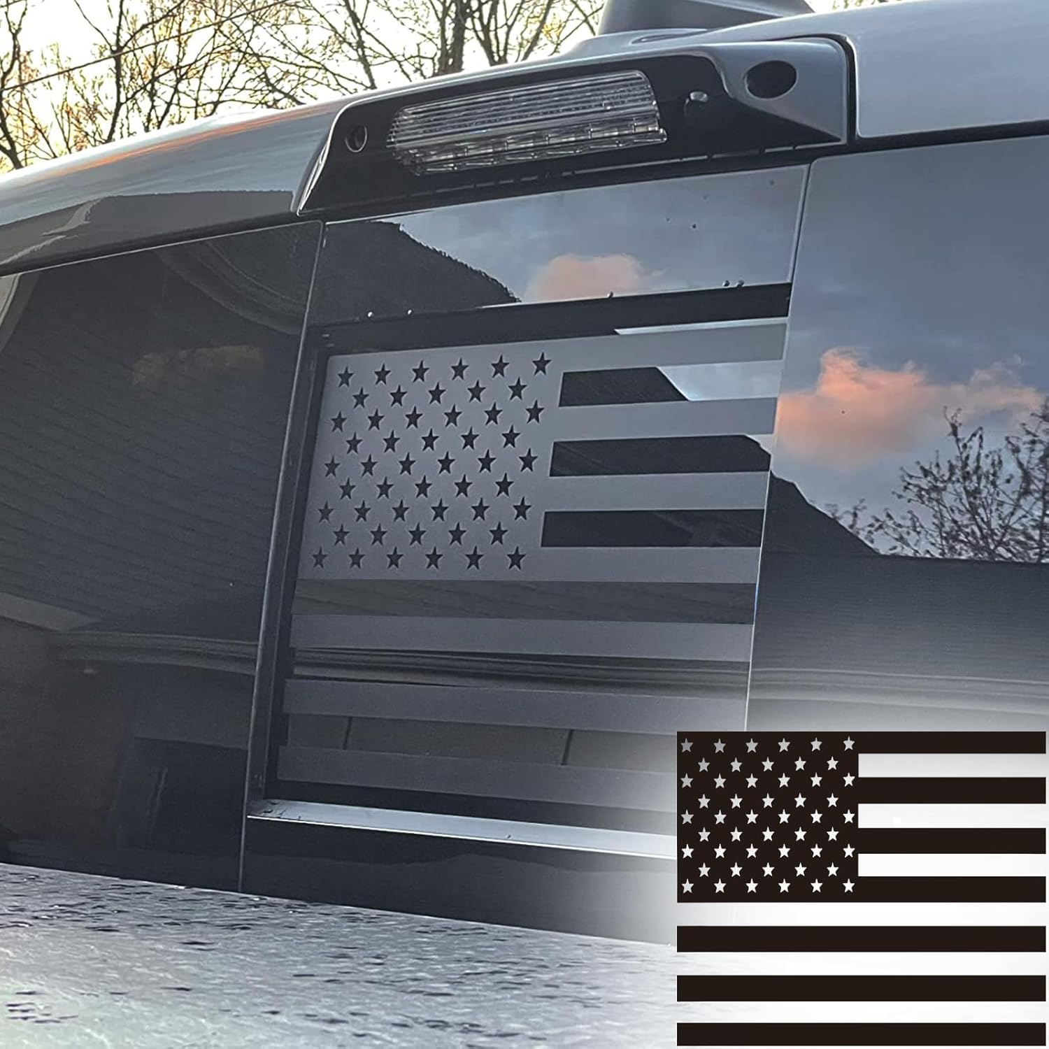 Amazon.com: FUTLU USA Flag Decal for Truck Back Window,Car Decal and ...