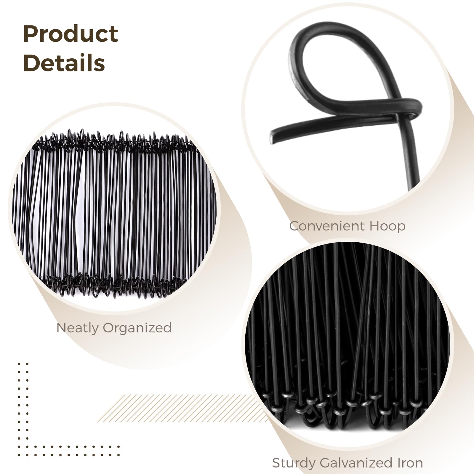 Rebar Tie Gun 1000-Pack Galvanized Rebar Ties - 6-Inch Double Loop Wire ...