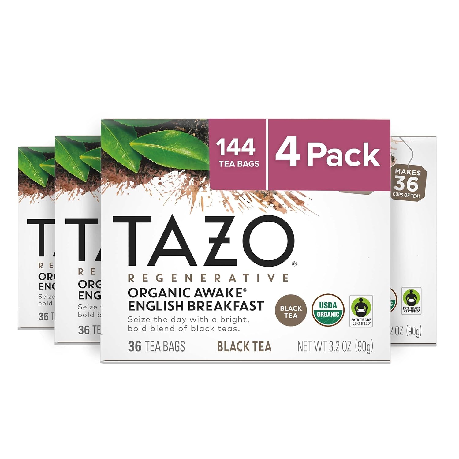 Amazon.com : TAZO Regenerative Organic Awake English Breakfast Black ...