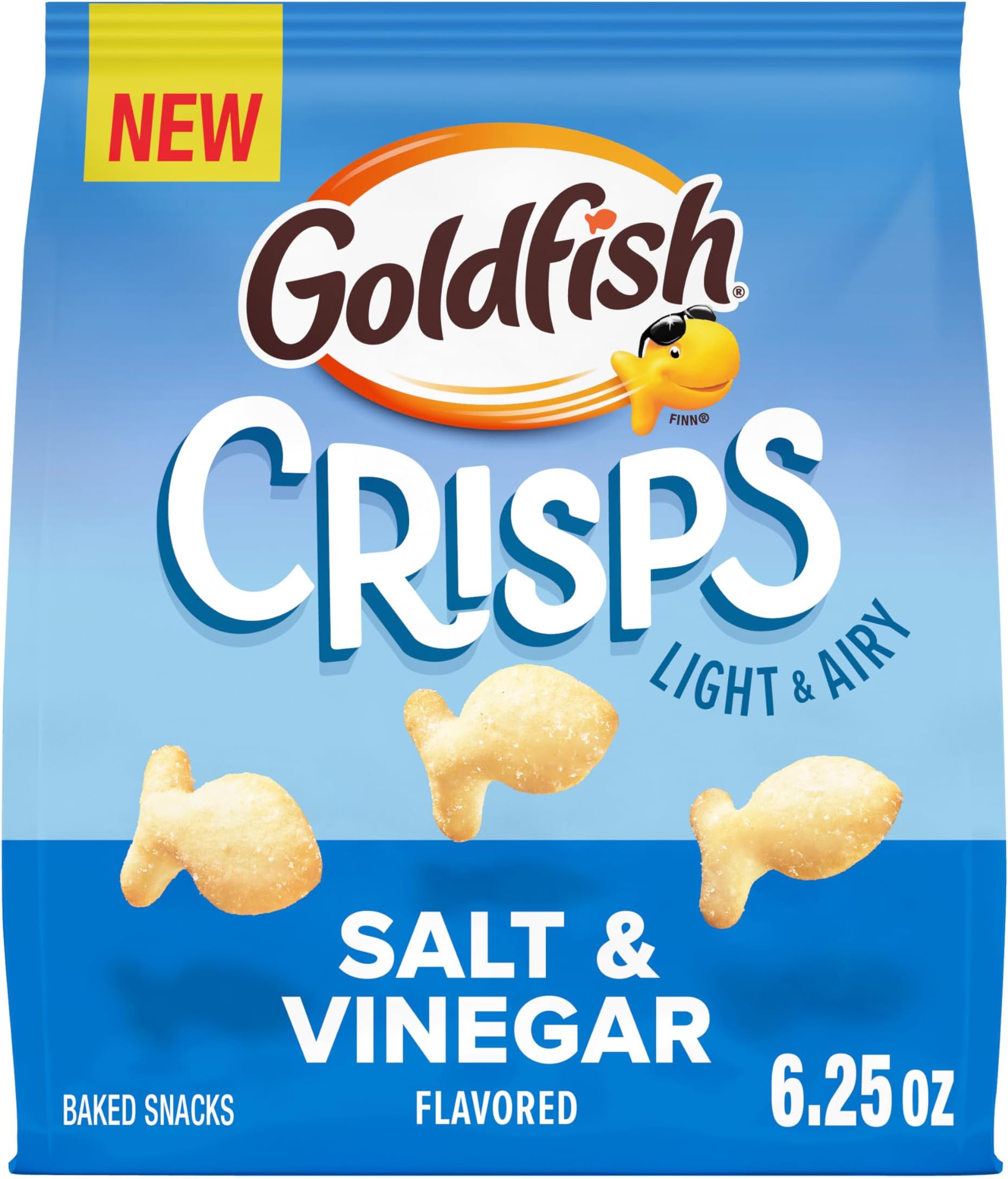 Amazon.com: Goldfish Crisps Salt & Vinegar Flavored Baked Chip Cracker ...
