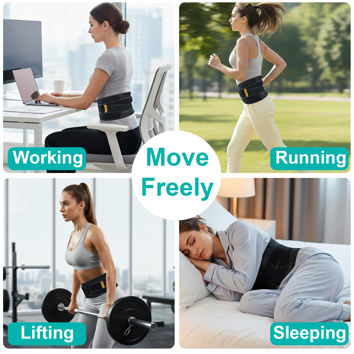 Snapklik.com : Sports & Work Back Brace For Lower Back Pain ...