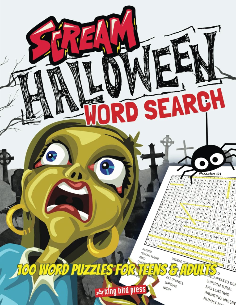 Amazon.com: Scream Halloween Word Search: 100 Word Puzzles for Teens ...