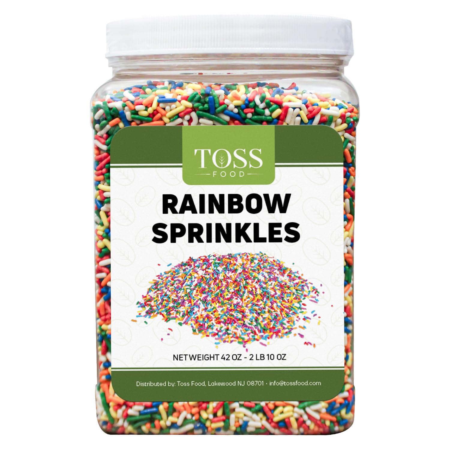 Amazon.com: TOSS Sprinkles Rainbow - Decorating Jimmies - 42 OZ ...