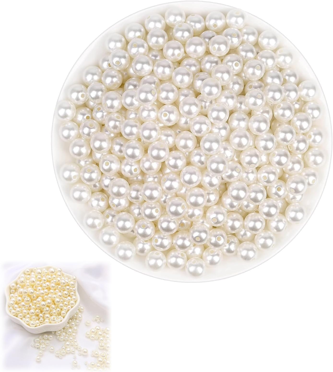 Half Pearls for Crafts - 16000-Piece Flat Back Pearl Beads for DIY ...