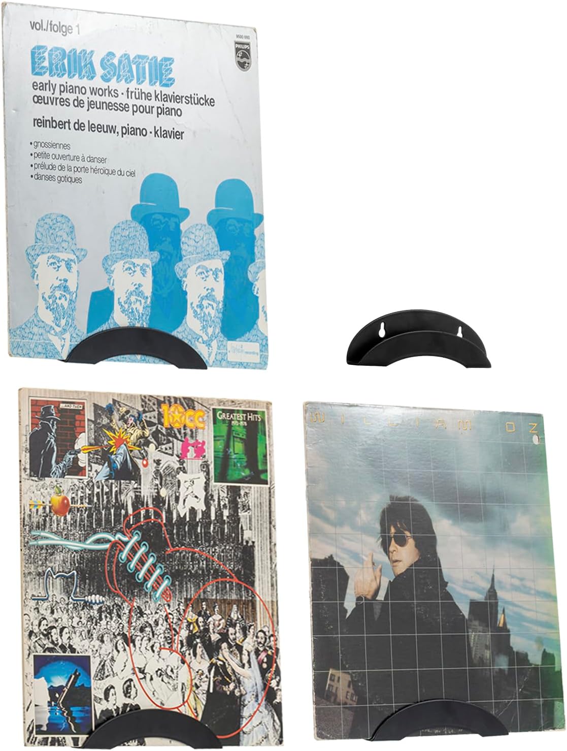 Amazon.com: MyGift Wall Mounted Vinyl Record Album Storage Display ...