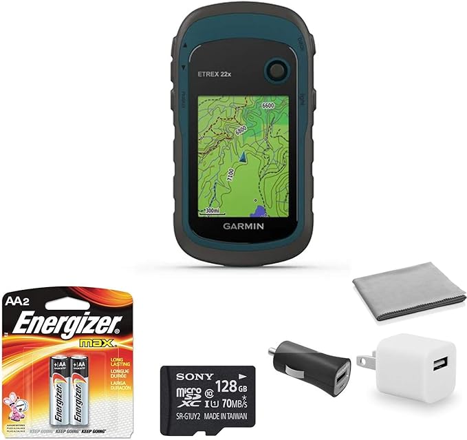 Garmin eTrex 22x Rugged Handheld GPS with 128GB Micro SD Card : Amazon ...