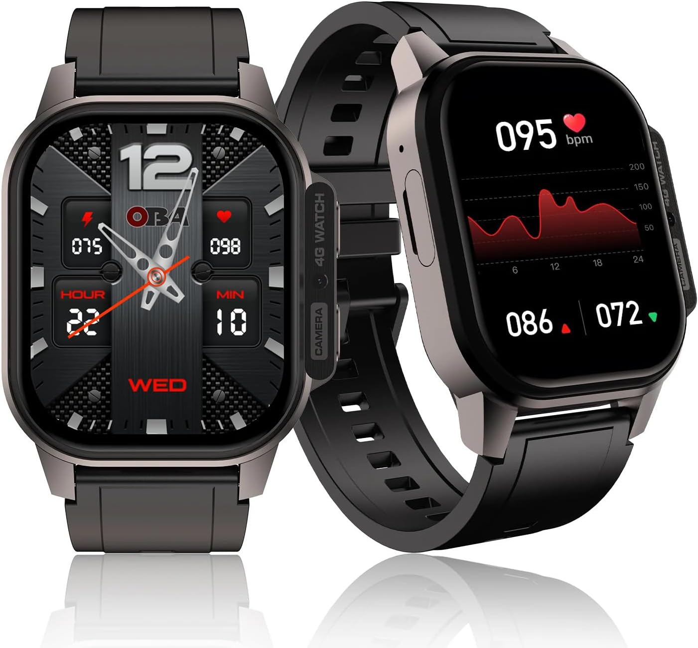 OBA Smartwatch 4G LTE Smart Watch Monitoraggio Salute, cardio, Cassa ...