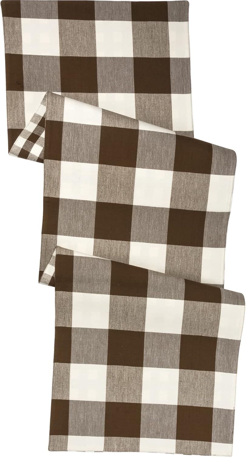 Amazon.com: Primitives by Kathy Double Sided Table Runner, Brown White ...