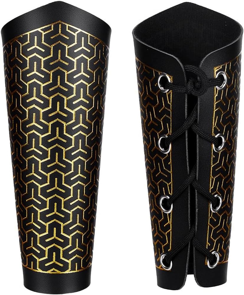 Amazon.com: GORGECRAFT 2PCS Leather Arm Guards Medieval Leather ...