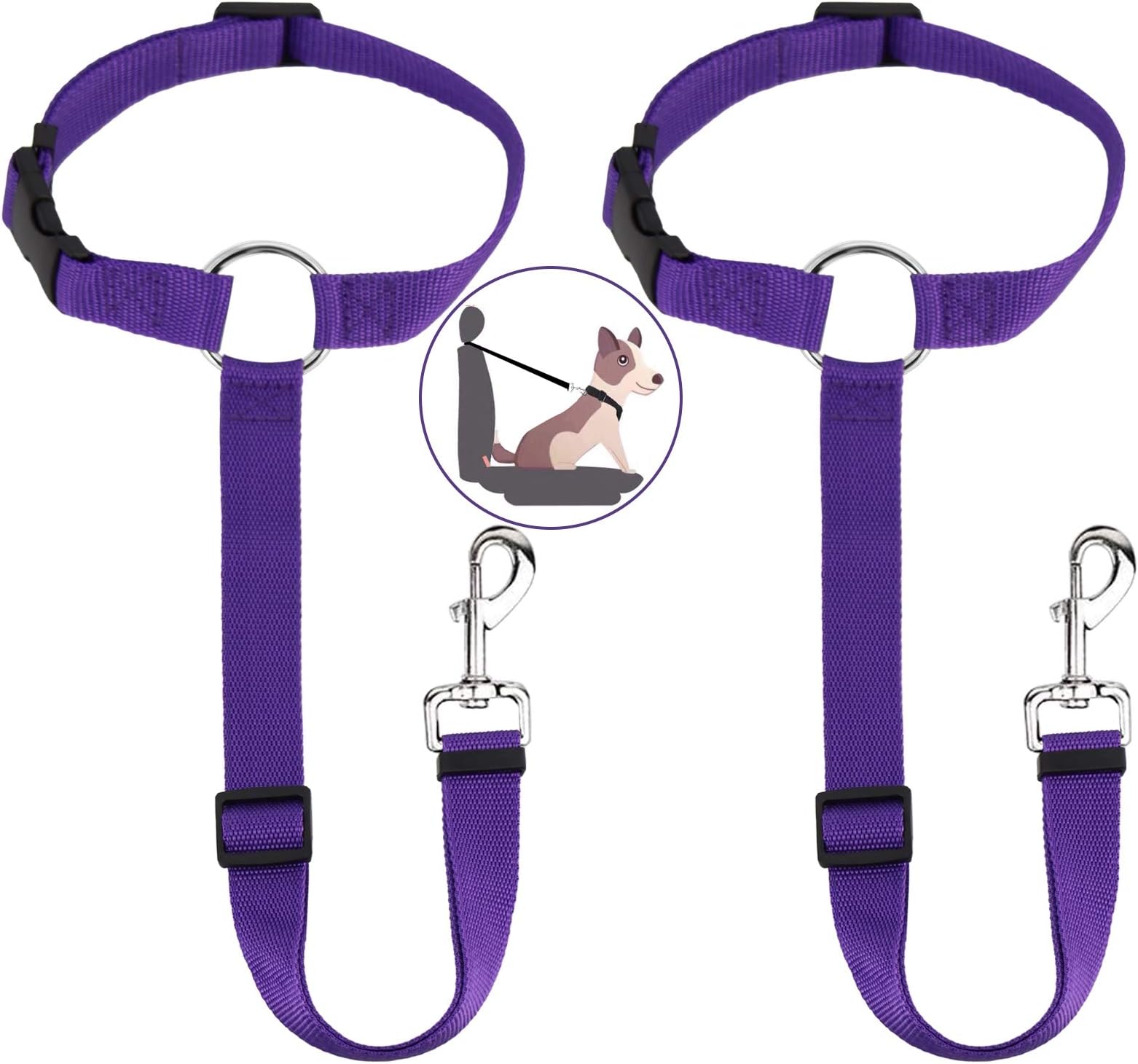 CGBOOM Universal Hunde Sicherheitsgurt fürs Auto Kopfstütze ...