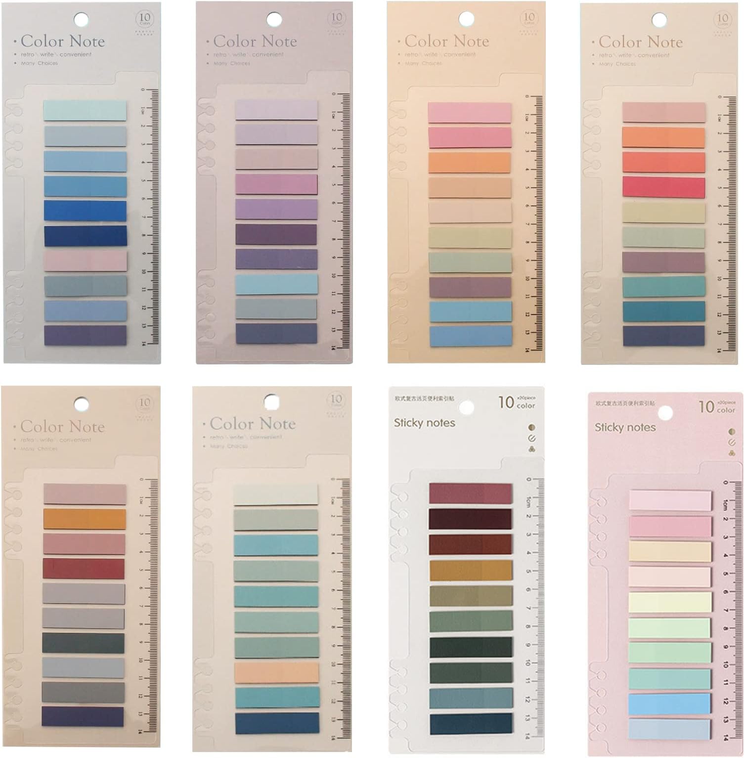 1600Pcs Sticky Tabs, Transparent Sticky Notes Flags Pastel Book Tabs ...