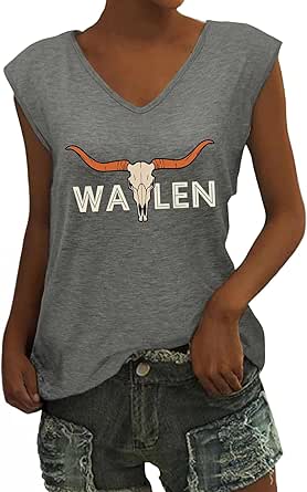 Women Cowgirl Graphic Tank Top - Western Country Concert Music Tee ...