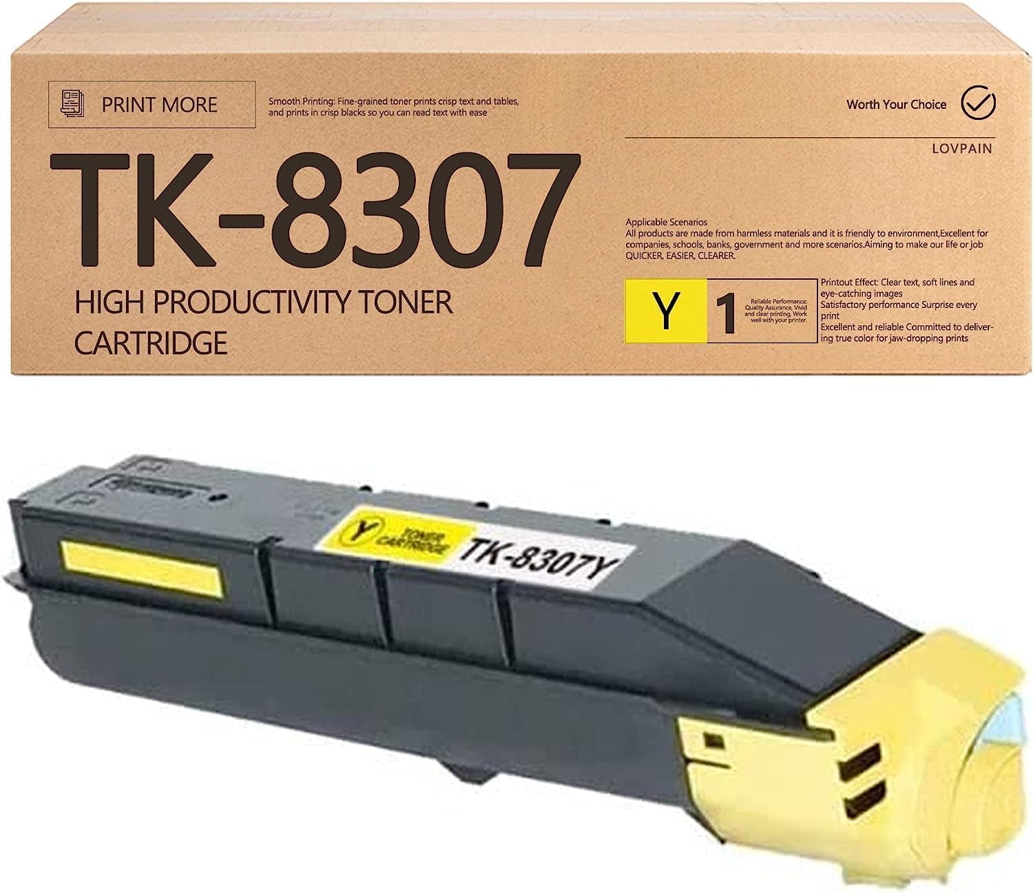 Amazon.com: TK-8307Y High Yield Yellow TK-8307 Toner Cartridge 1-Pack ...