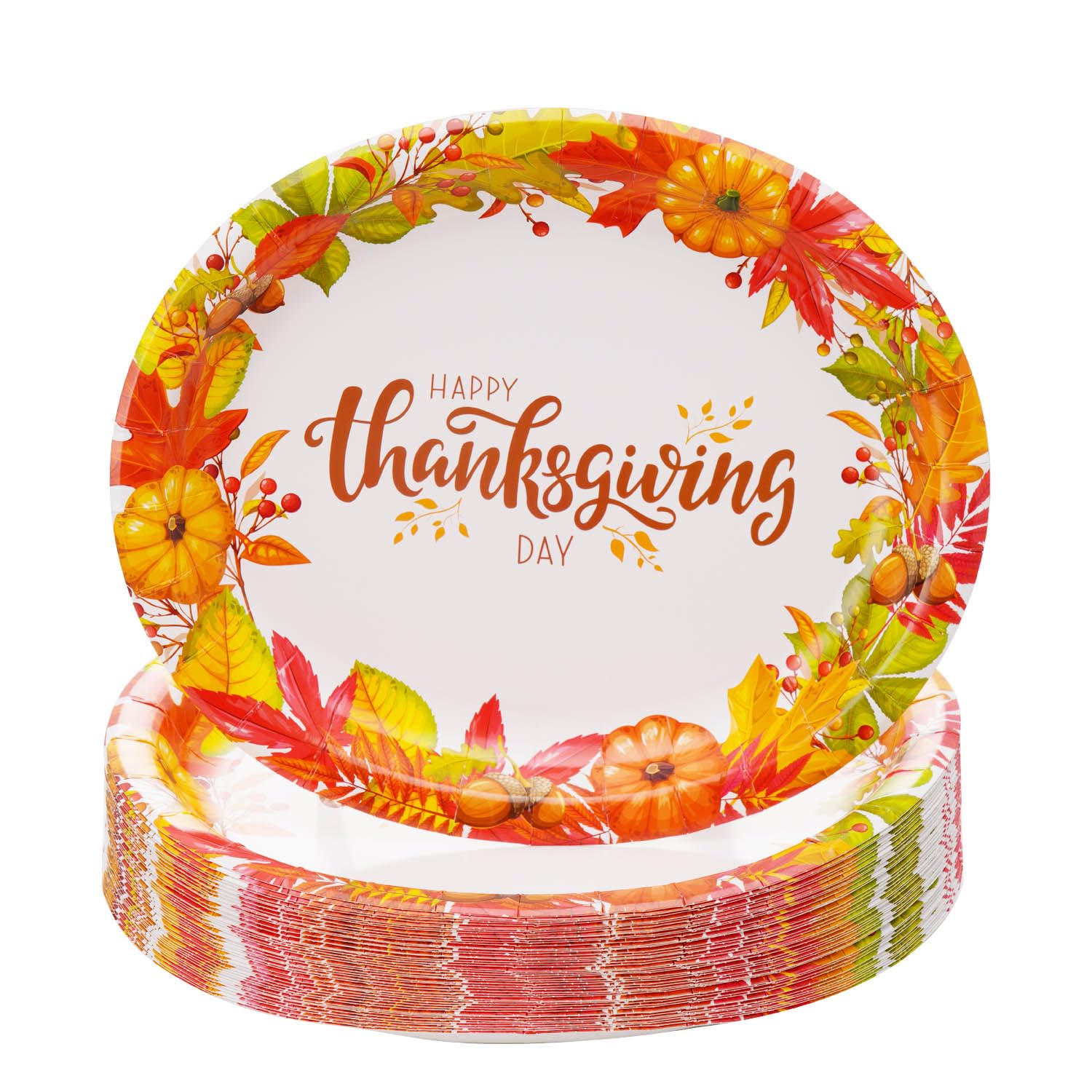 Amazon.com: DOPO 50pcs Thanksgiving Plates Disposable Paper ...
