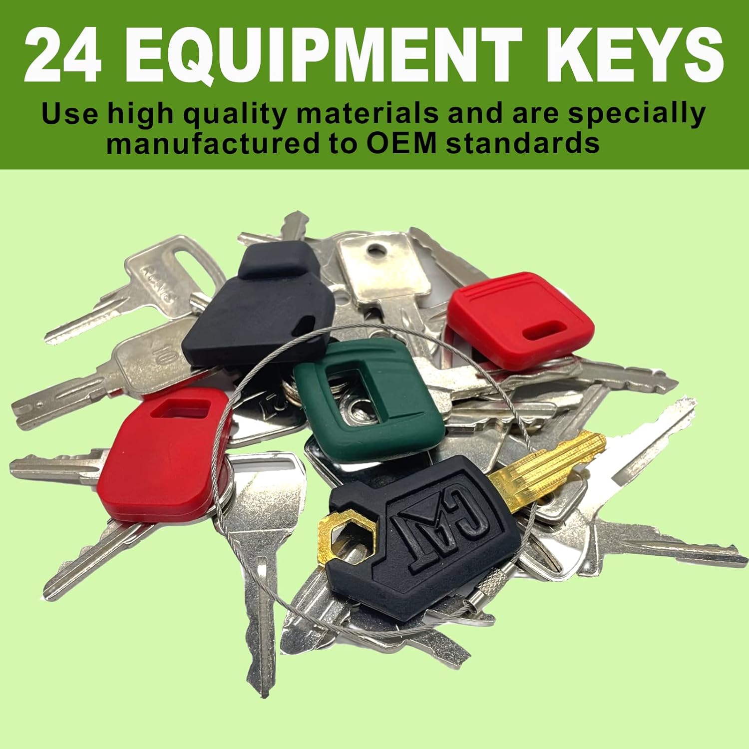 Buy 24PCS Heavy Equipment Keys Master Set,Construction Master Key Set ...