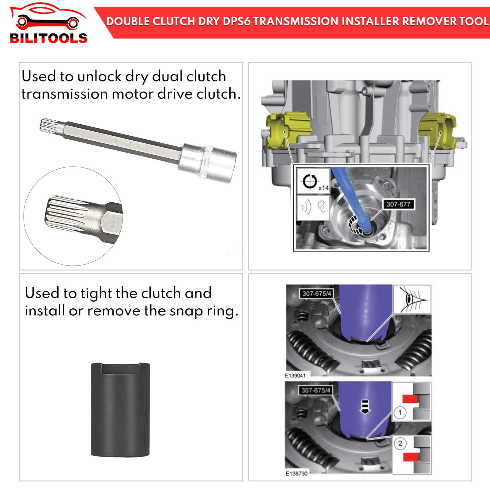 Snapklik.com : BILITOOLS DPS6 Clutch Tool Kit 6DCT250 6 Speed Dry-Type ...