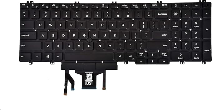 Amazon.com: Replacement Keyboard for Dell Latitude 5500 5501 5510 5511 ...