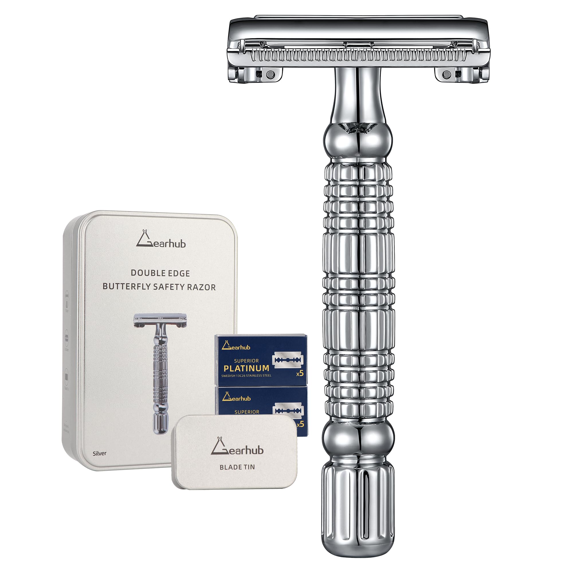 Amazon.com: Gearhub Butterfly Double Edge Safety Razor Reusable ...