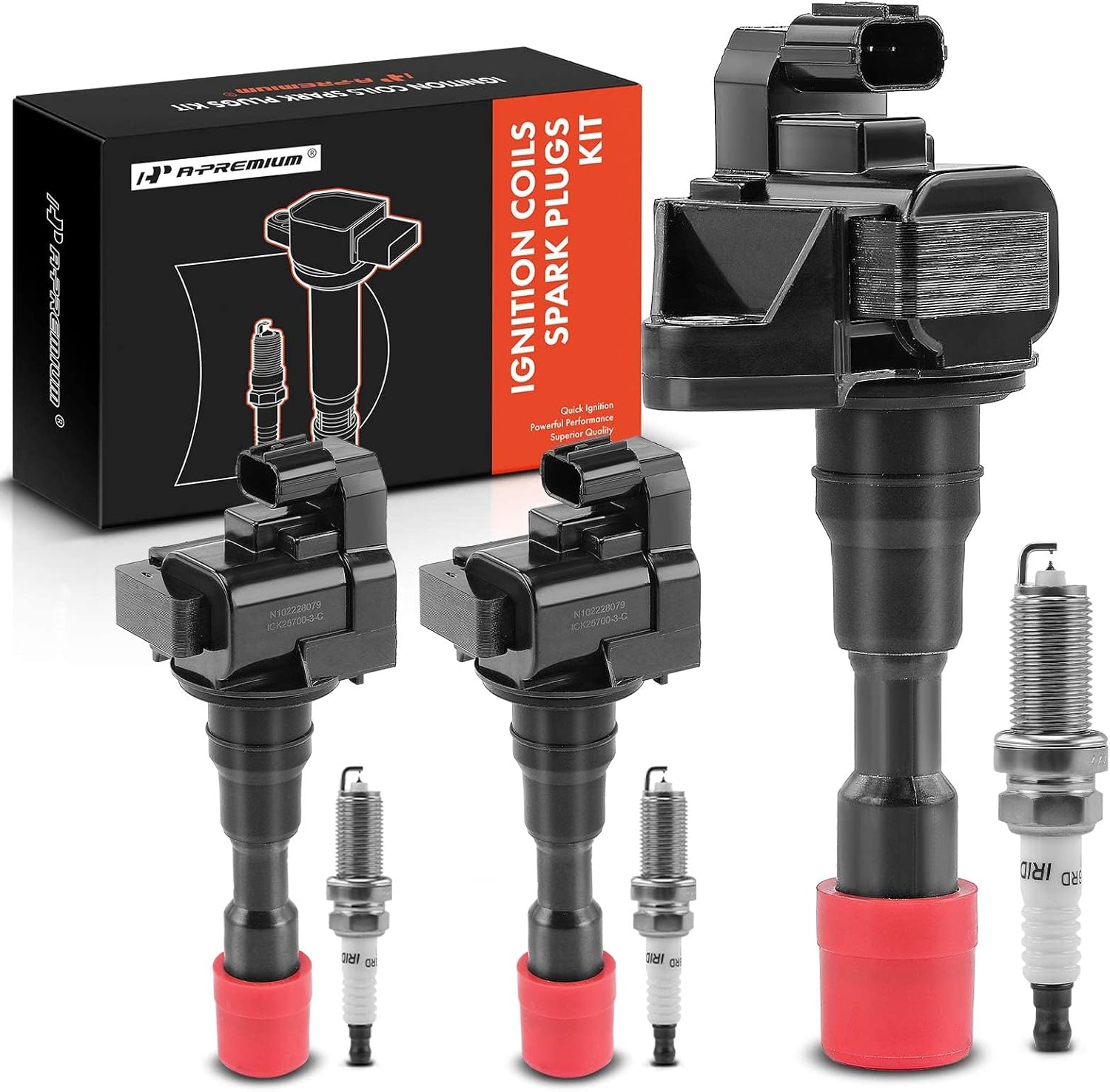Amazon.com: A-Premium Ignition Coils and Spark Plugs Kits Compatible ...