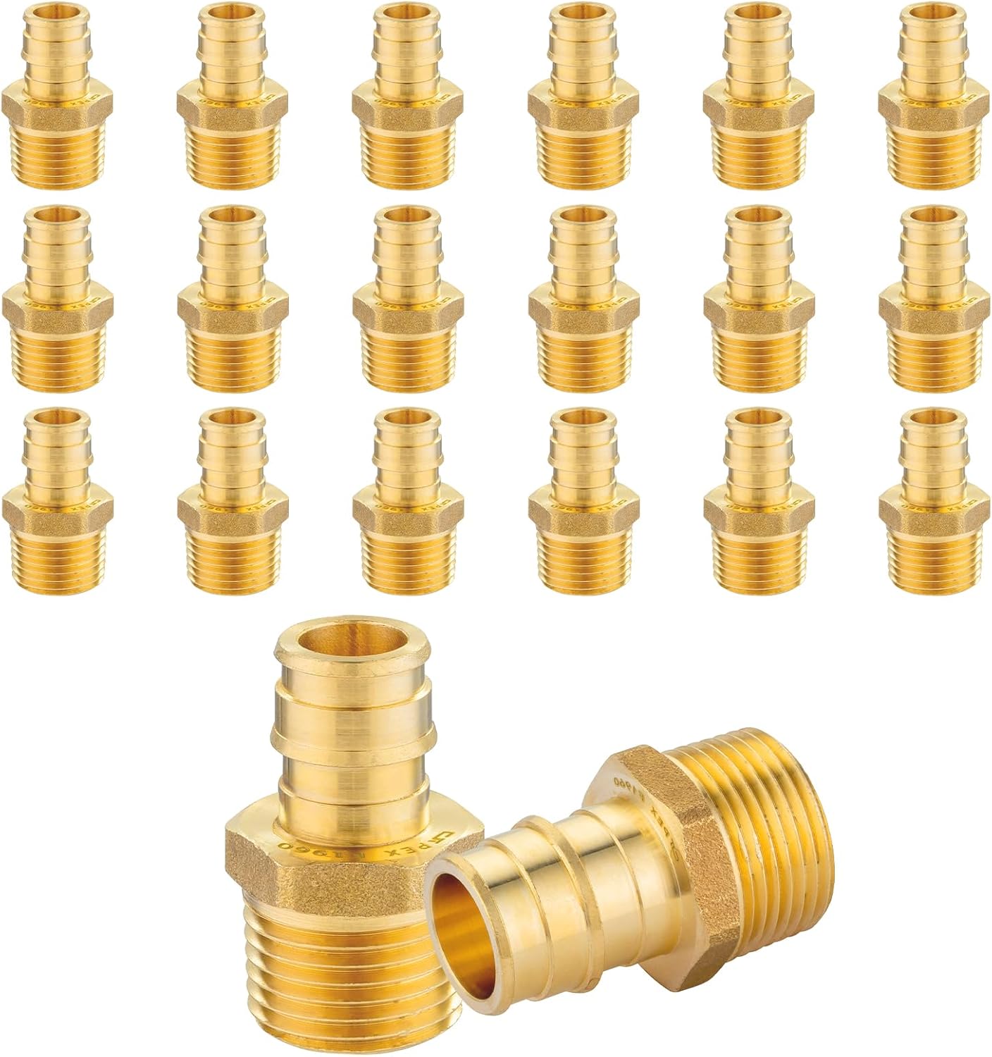 Amazon.com: 20-Pack HeSun PEX-A Fitting, Expansion 1-Inch Male Thread ...