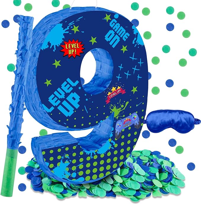 Amazon.com: Video Game Birthday Decorations, 15.7" Video Game Number 9 ...
