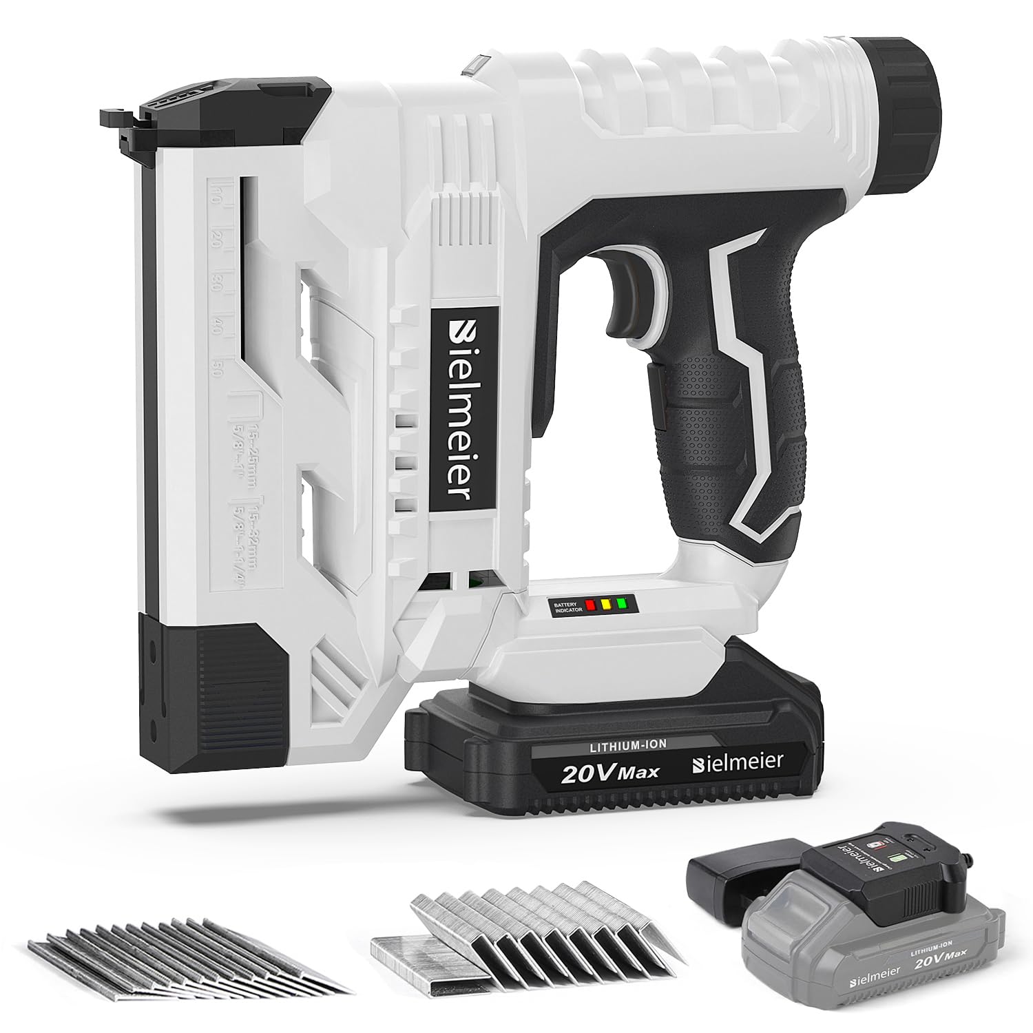 Snapklik.com : 20V Nail Gun Battery Powered 18 Gauge, 2-in-1 Cordless ...