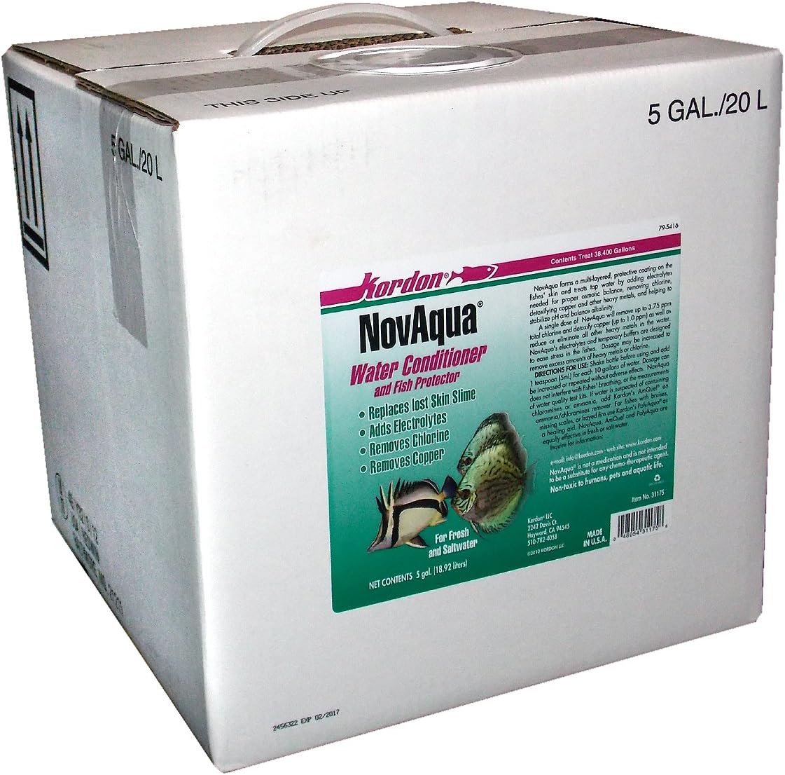 Amazon.com : KORDON #31175 NovAqua Water Conditioner for Aquarium, 5 ...