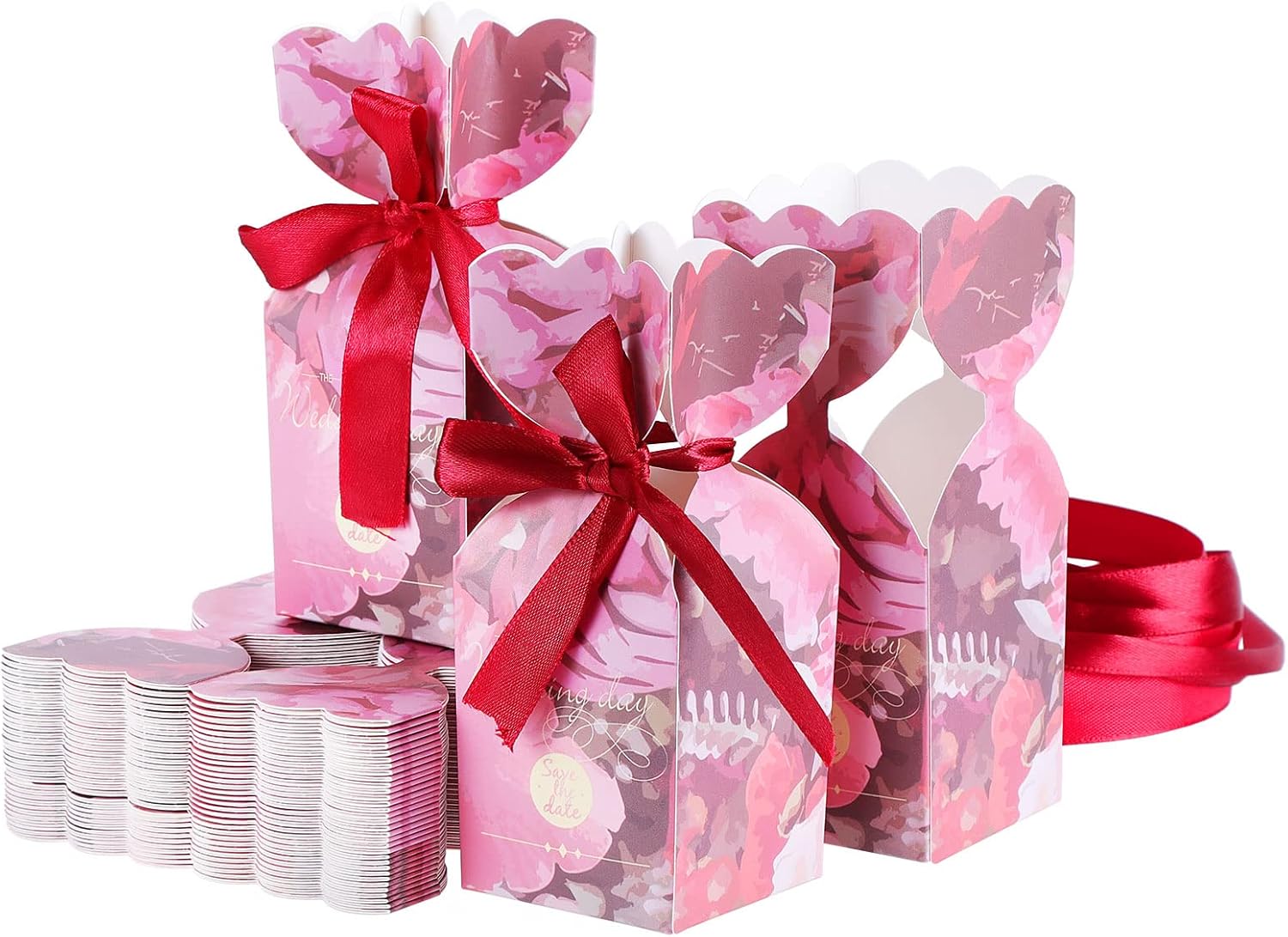 TsunNee 50PCS Paper Candy Box Little Gift Wrapping Boxes, Mori Wedding ...