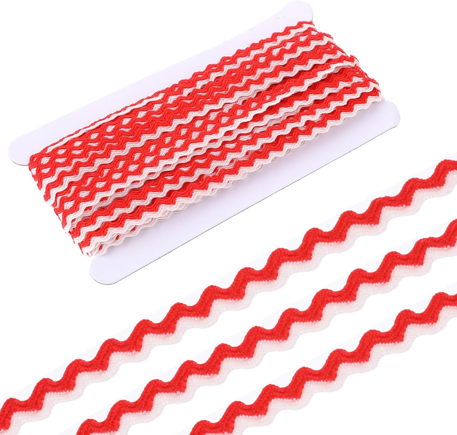 Amazon.com: 17.5 Yard 8mm Wave Bending Fringe Trim Rick Rack Trim Red ...