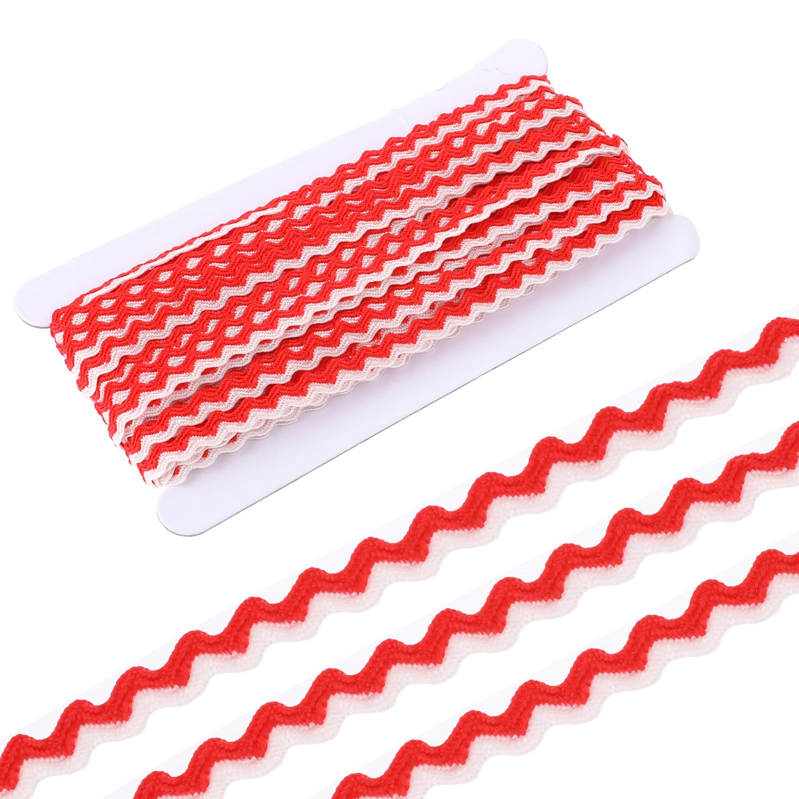 Amazon.com: 17.5 Yard 8mm Wave Bending Fringe Trim Rick Rack Trim Red ...