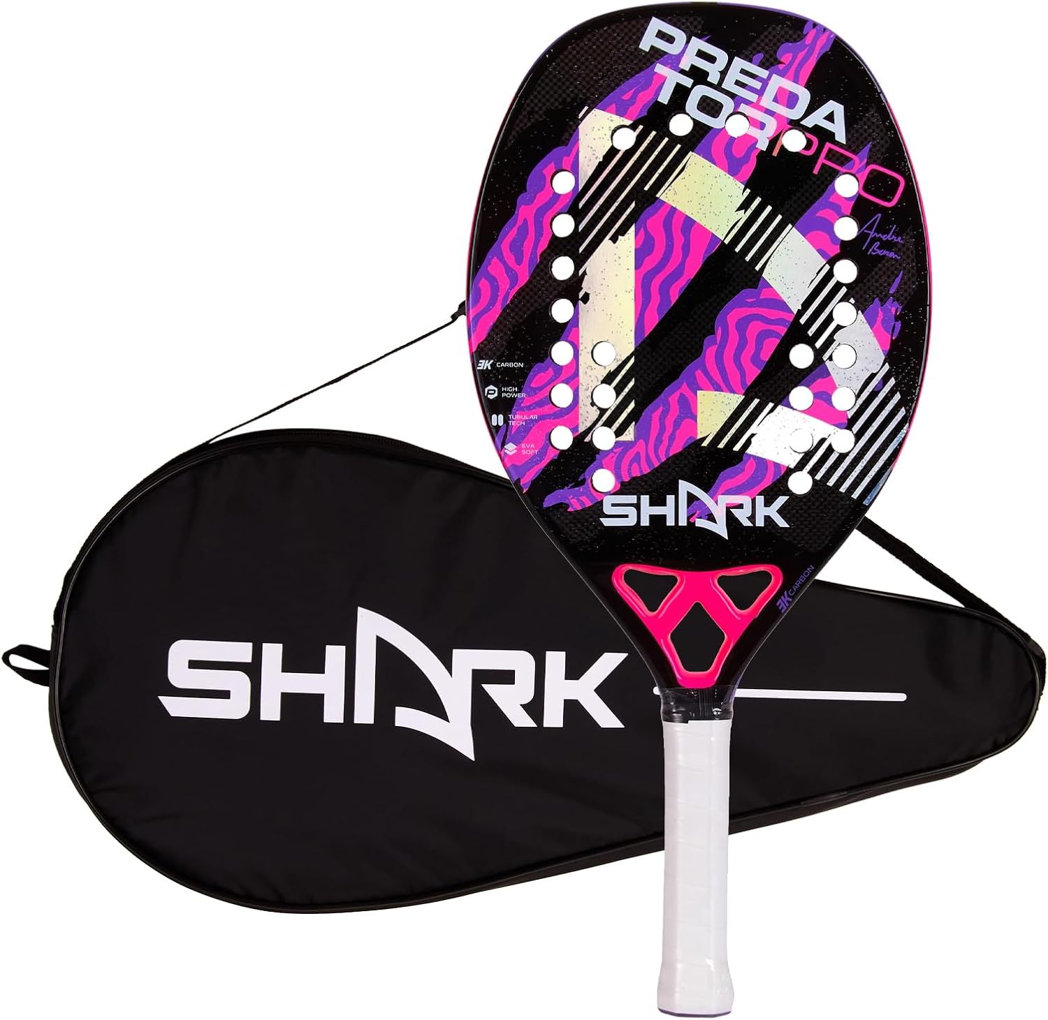 Amazon.com : Shark Predator 20MM | Beach Tennis Racket Carbon Fiber ...