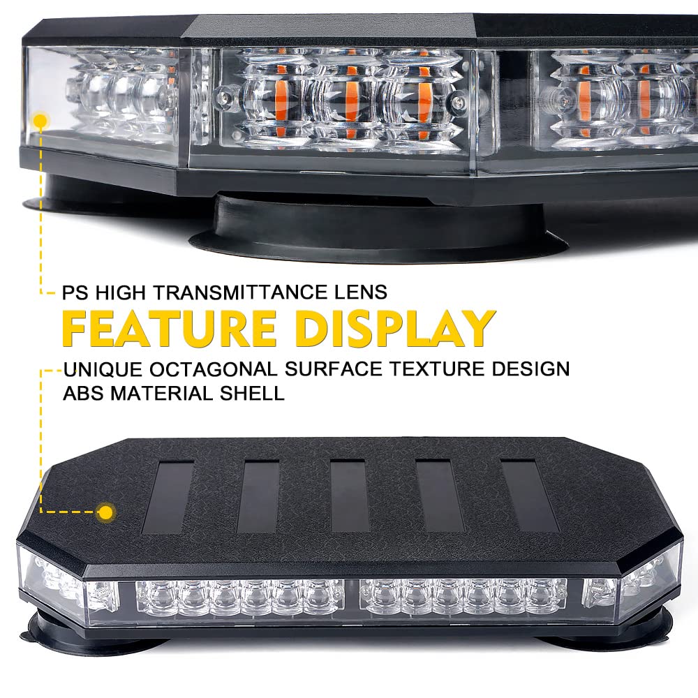 Snapklik.com : LUMENIX 42 LED Roof Top Strobe Beacon Light Bar Hazard ...