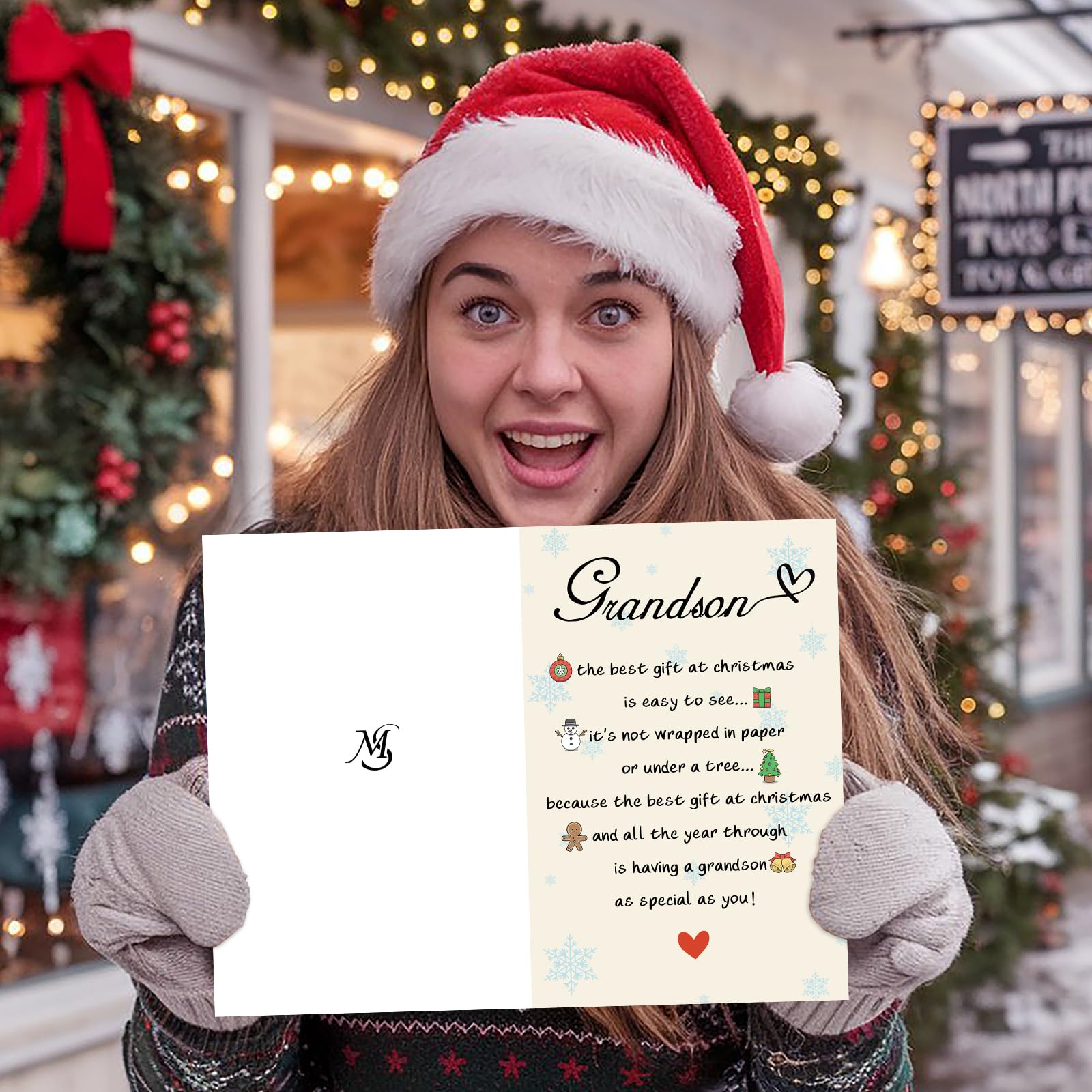 Snapklik.com : Funny Christmas Card For Grandson, Cute Grandson ...