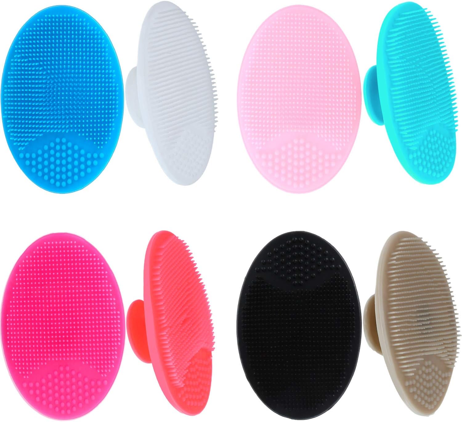 Amazon.com: Tatuo 8 Pcs Silicone Rubber Face Scrubber Exfoliator Face ...