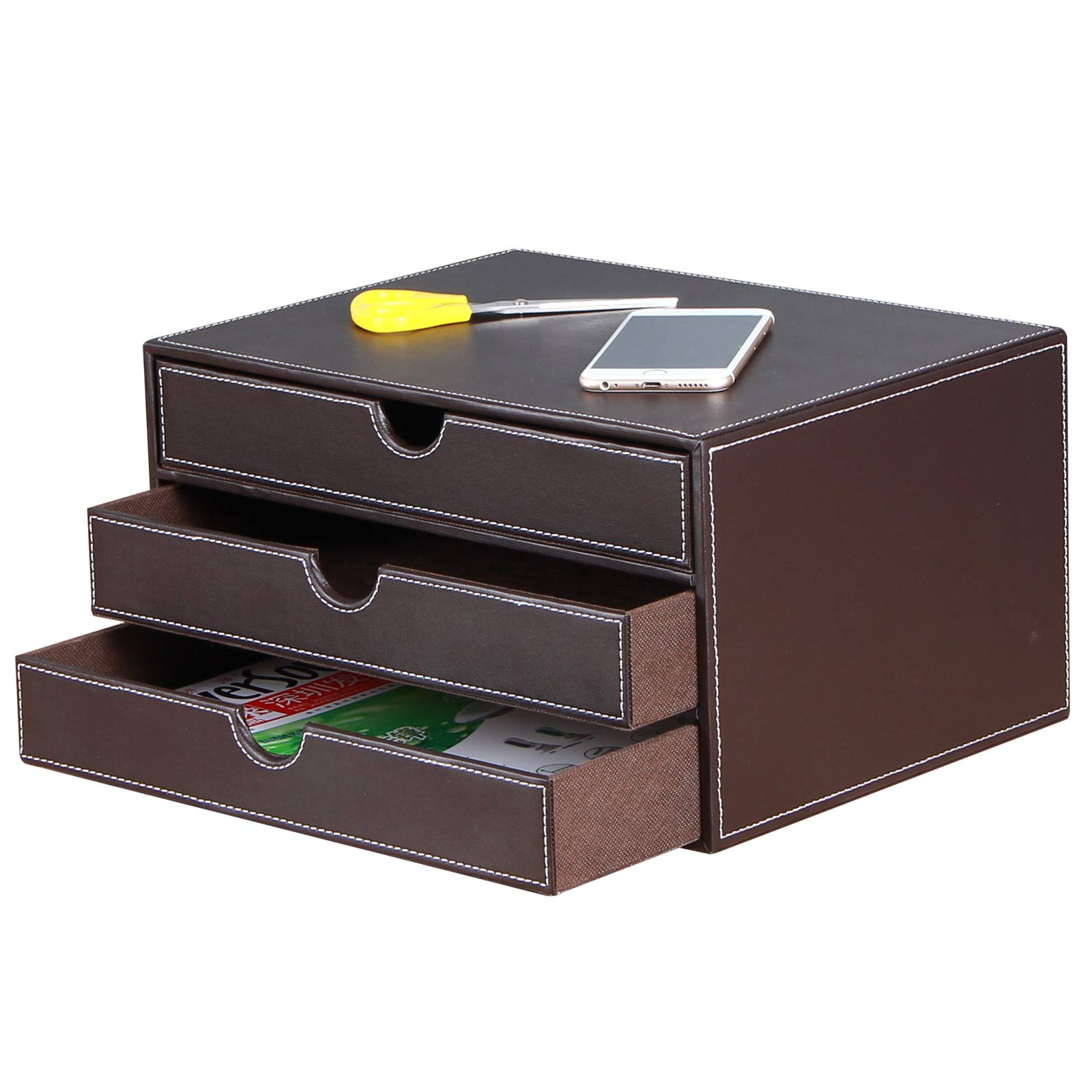 Snapklik.com : RHCSZ Stackable 3-Drawer Desk Organizer, Executive ...