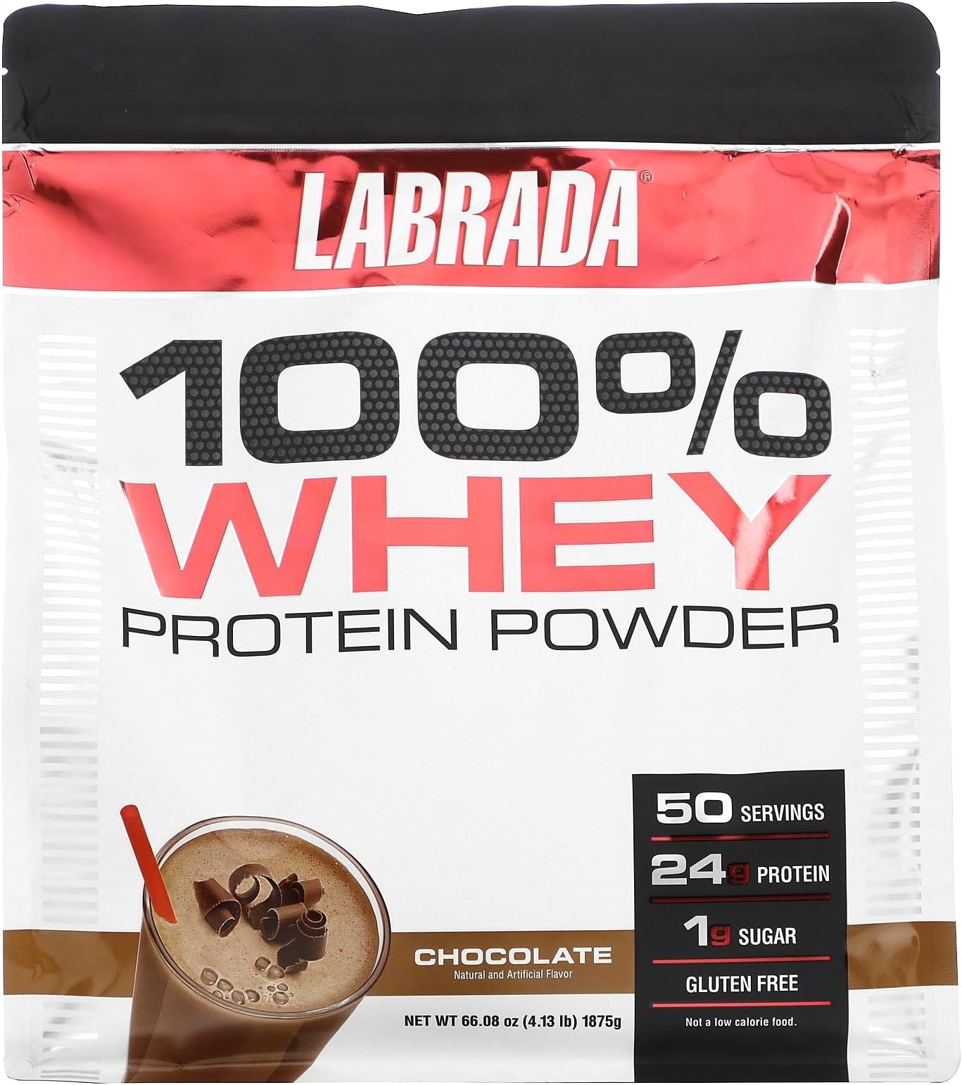 Amazon.com: Labrada Nutrition 100% Whey Protein Chocolate 4.13 Pound ...
