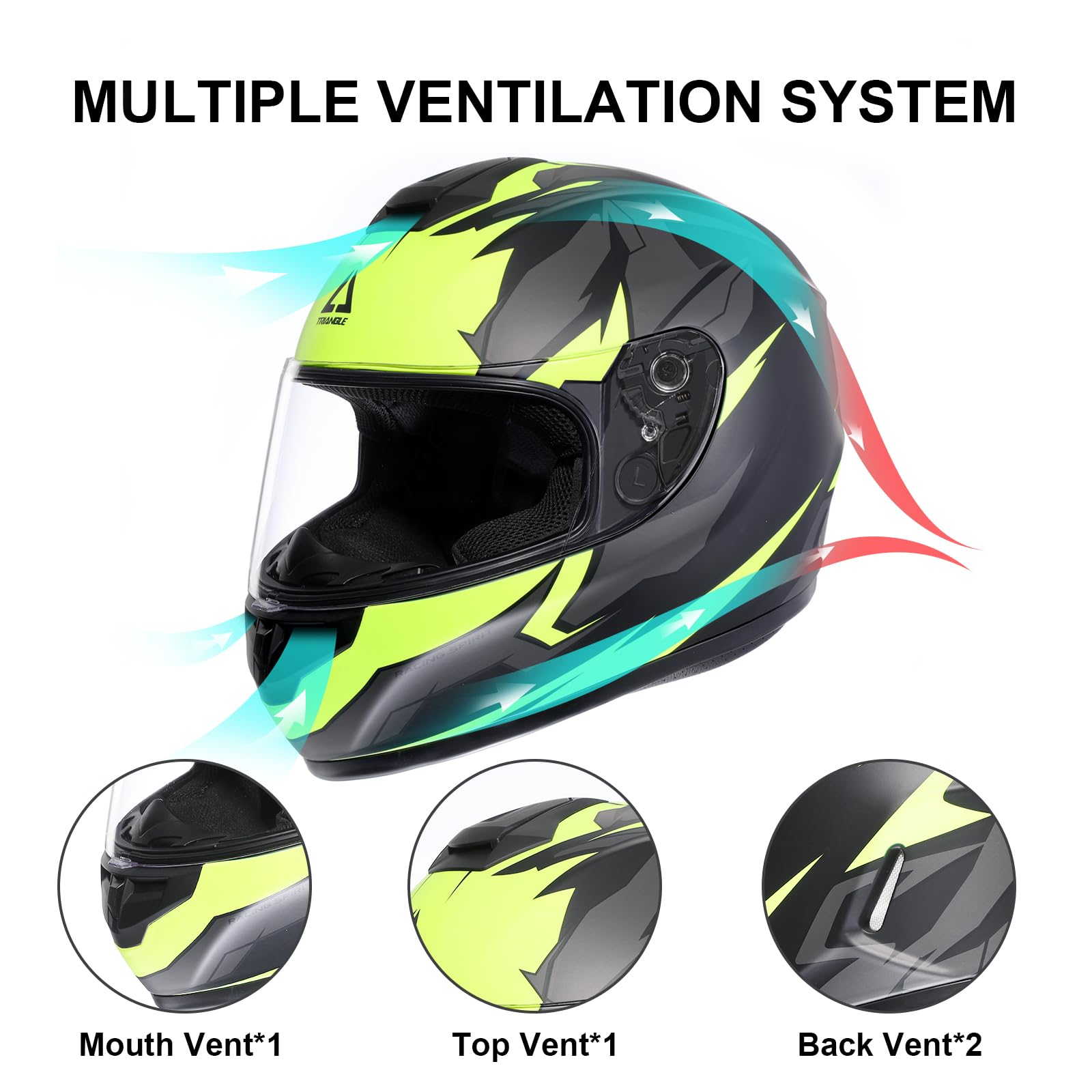 Snapklik.com : TRIANGLE Motorcycle Helmets Full Face Motorcycle Helmet ...