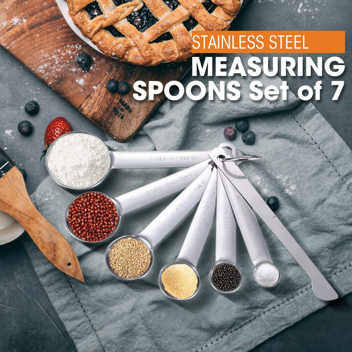 OWOXER 13 Piece Measuring Cups and Spoons Set, 5 Measuring Cups, 6 ...