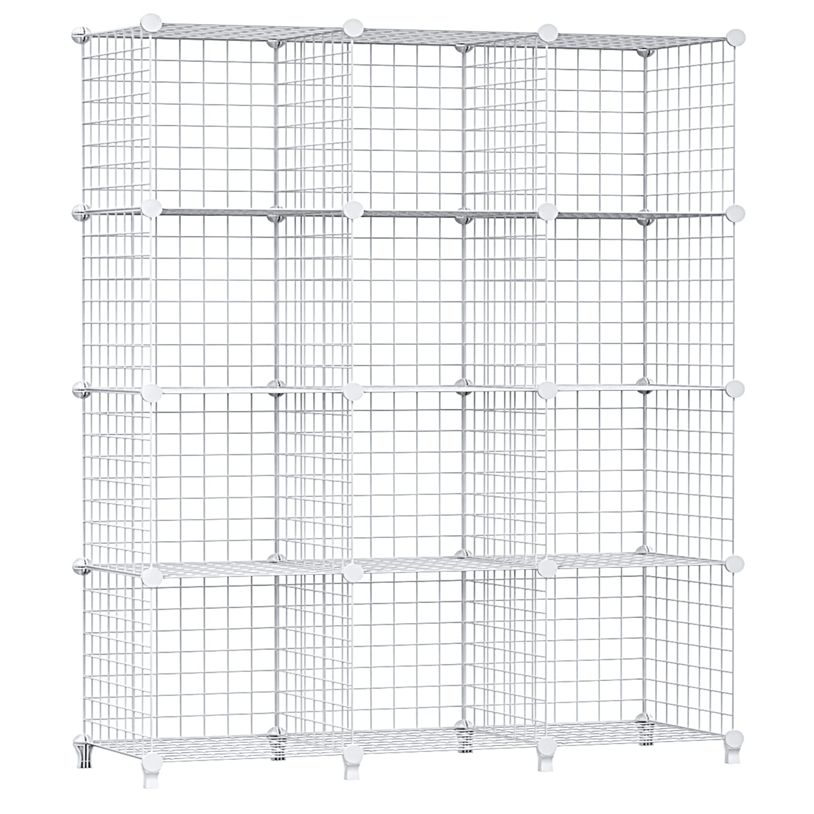 Buy Wire Cube Storage Organizer, 12-Cube Metal Wire C Grids Storage ...