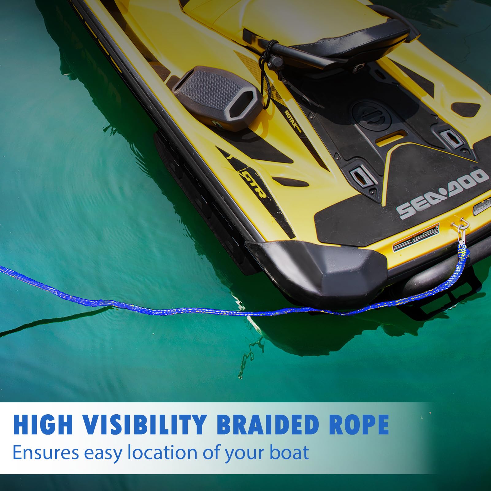 Snapklik.com : Obcursco PWC Boat Dock Lines 1/2”x (7ft & 14ft), Jet Ski ...