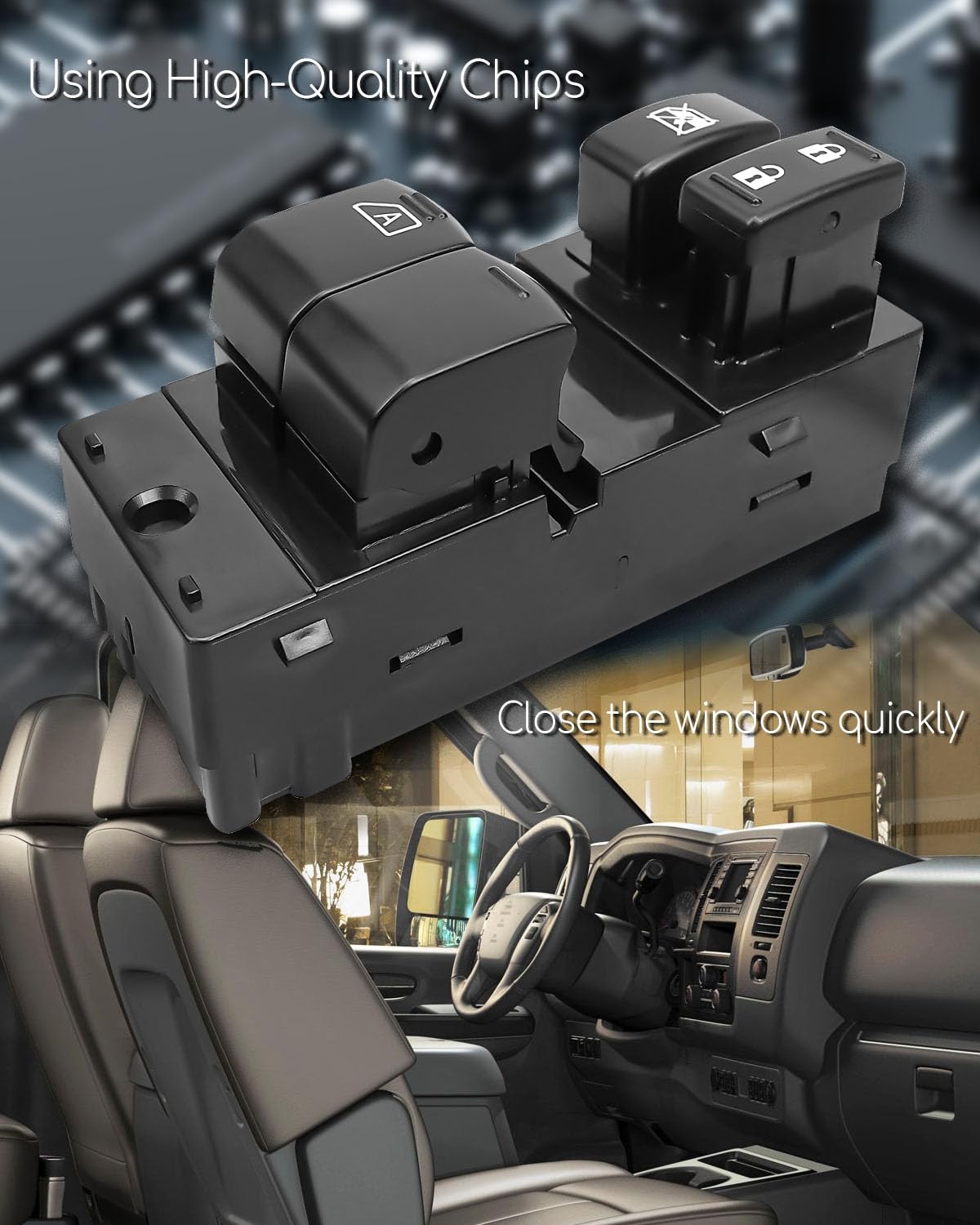 Power Master Window Switch Replace 25401-1PA0C Fit for Nissan NV1500 ...