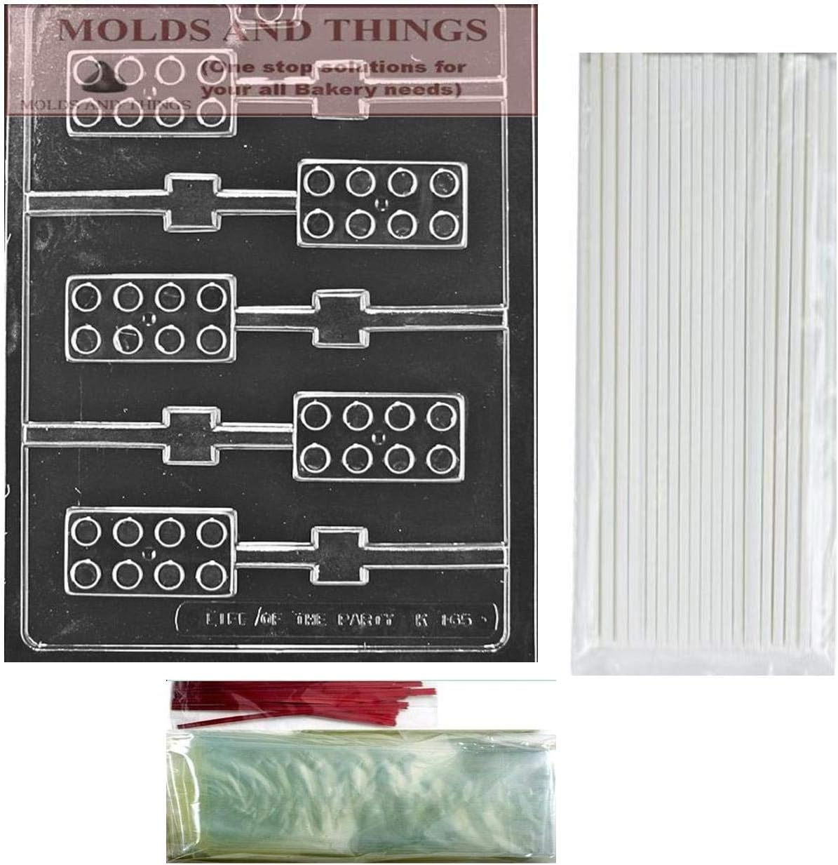 Amazon.com: Molds And Things Lego Building Blocks Lolly Chocolate Candy ...