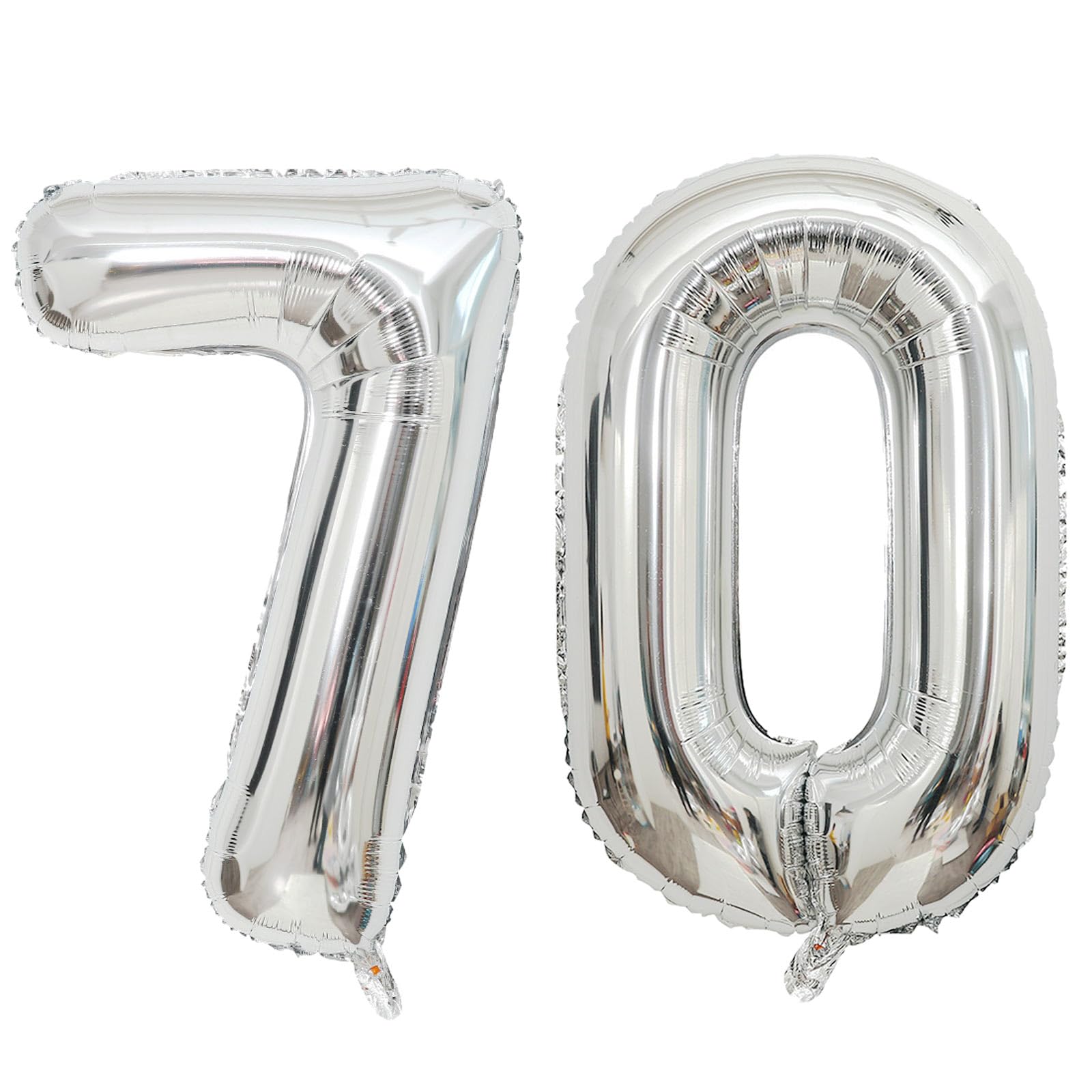 Amazon.com: Giant Silver Number 70 Balloons, 40 Inch Jumbo Number 70 ...
