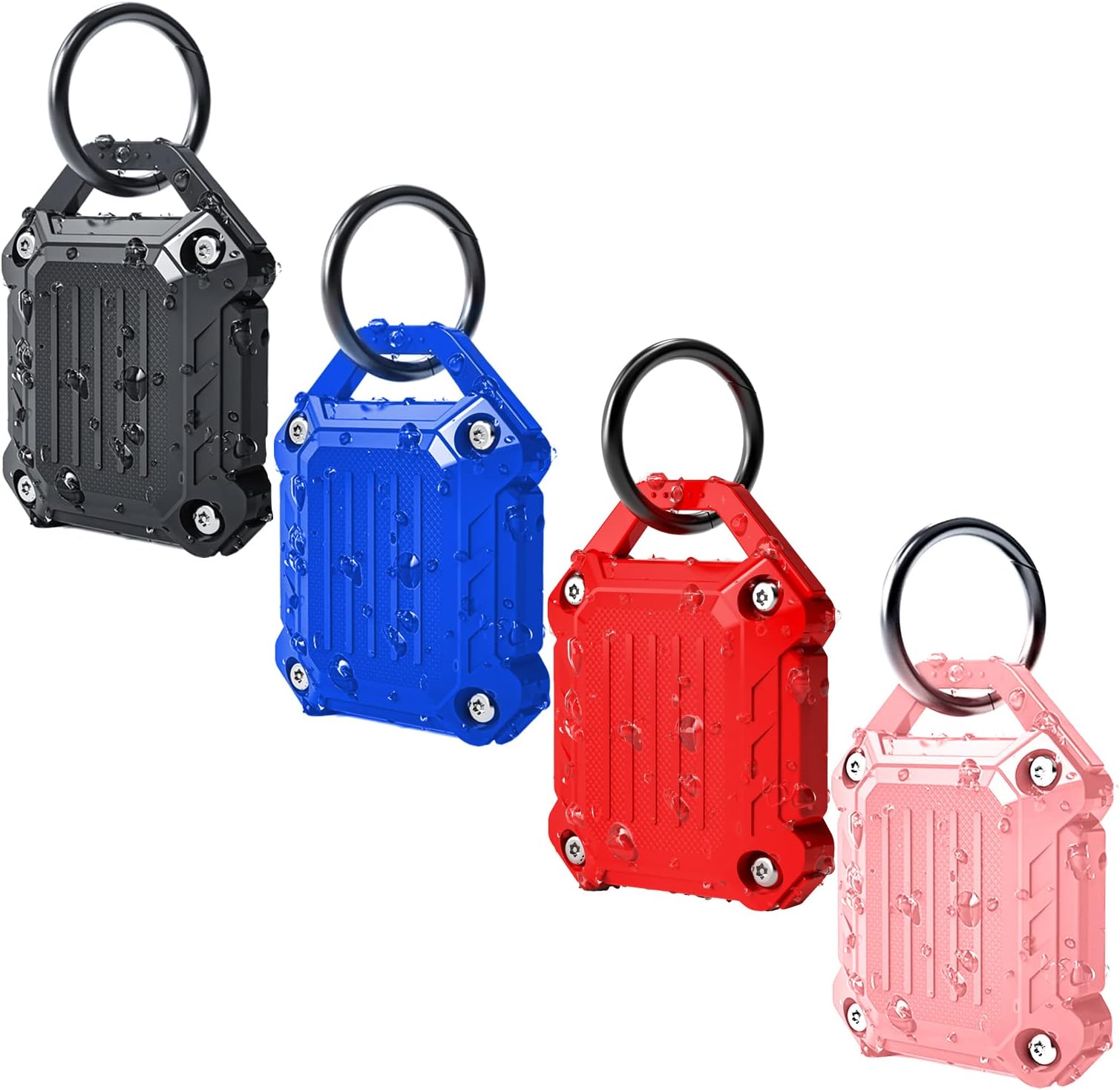 Amazon.com: Dovick- Waterproof Airtag Keychain Holder Case,Screw Full ...
