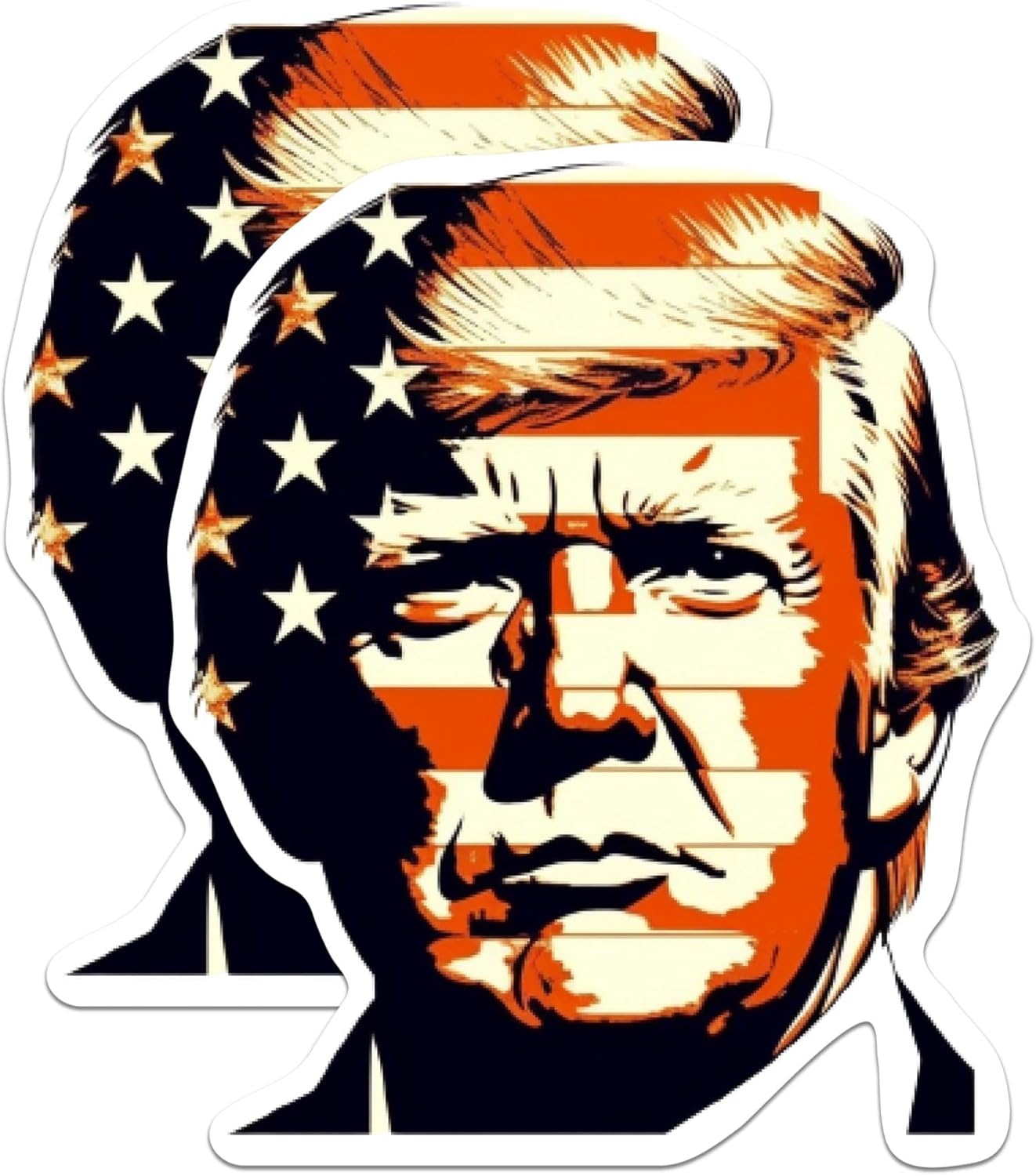 Amazon.com: (2 Pack) Trump American Flag Magnets - Trump 2024 Magnet ...